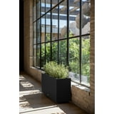"Veradek Outdoor Rectangular Black Garden Planter, 32"" Long Box Medium ...