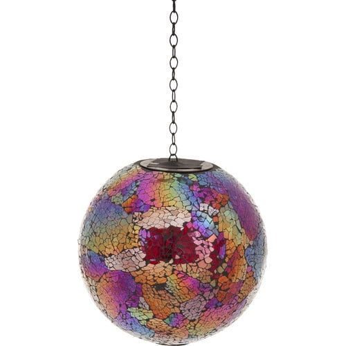 Multi Mosaic Solar Hanging Gazing Ball - Walmart.com