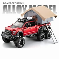 1/24 Scale Raptor F150 Alloy Cars Models Toys 6 Doors Opened Camping RV ...
