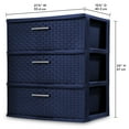 Sterilite 3 Drawer Wide Weave Tower Ultramarine - Walmart.com