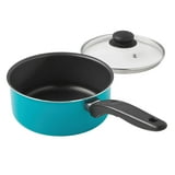 Mainstays 7-Piece Cookware Set Teal Aluminum Dishwasher Safe - Walmart.com