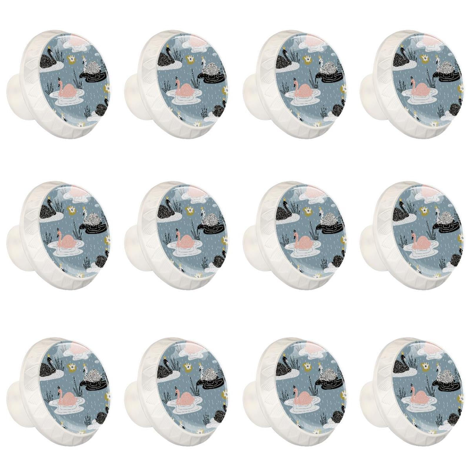 12 Pcs Swan with Crown Raining Knobs for Kitchen Cabinet Cupboard ...