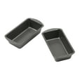 GoodCook Set of 2 Medium 8" x 4" Nonstick Steel Bread Loaf Pans, Gray ...