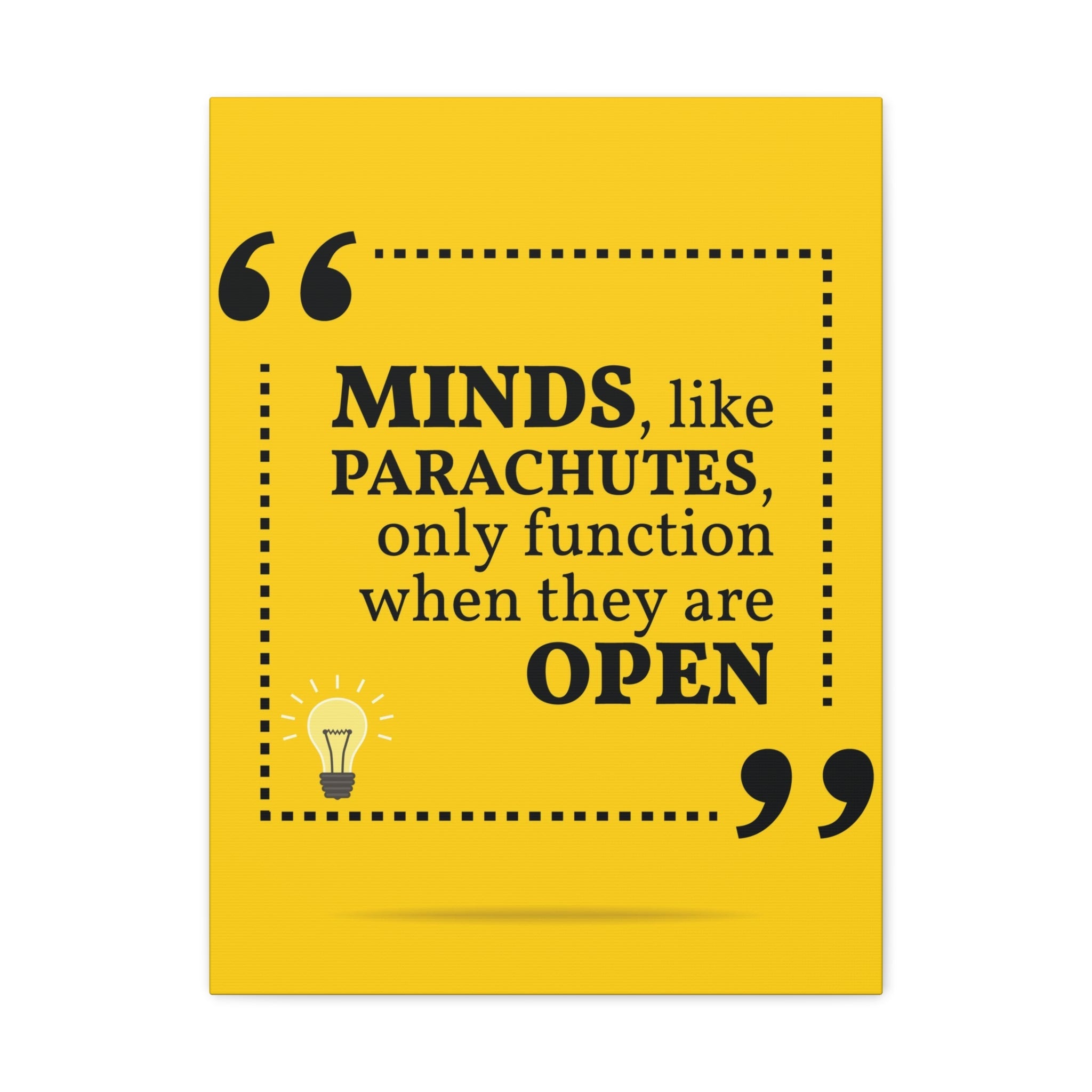 Inspirational Wall Art Minds Like Parachutes Motivation Wall Decor for ...