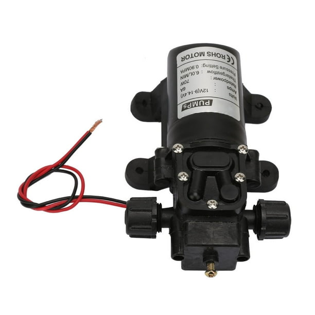 DC 12V 70W 6L/Min Self Priming High Pressure Diaphragm Pump Two Side ...