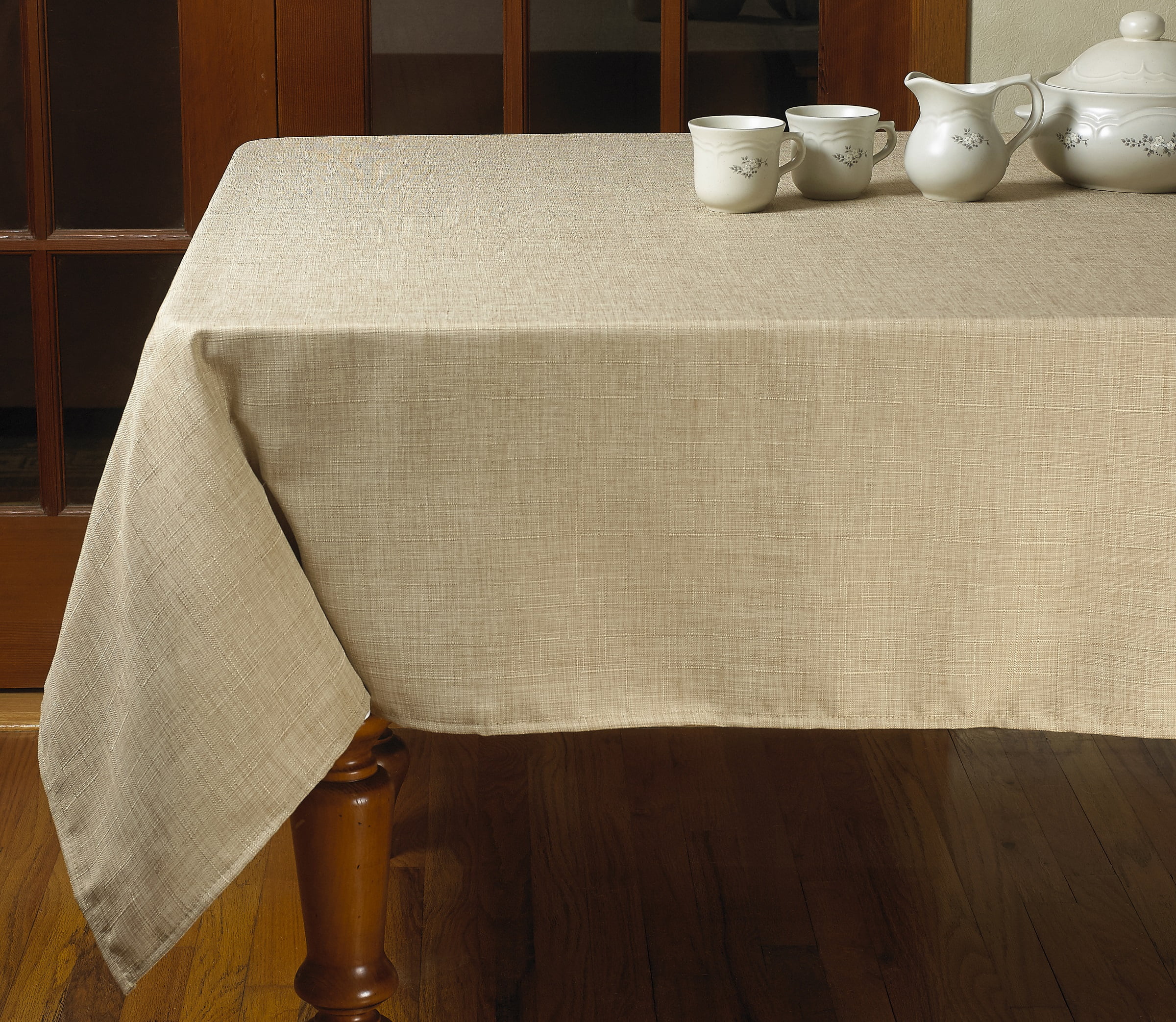 Euro Linen Vintage Design Tablecloth - 54" x 72" - In Oatmeal - Walmart.com