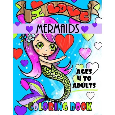 Mermaids Coloring Book : Beautiful & Cute Coloring Book With Mermaids ...