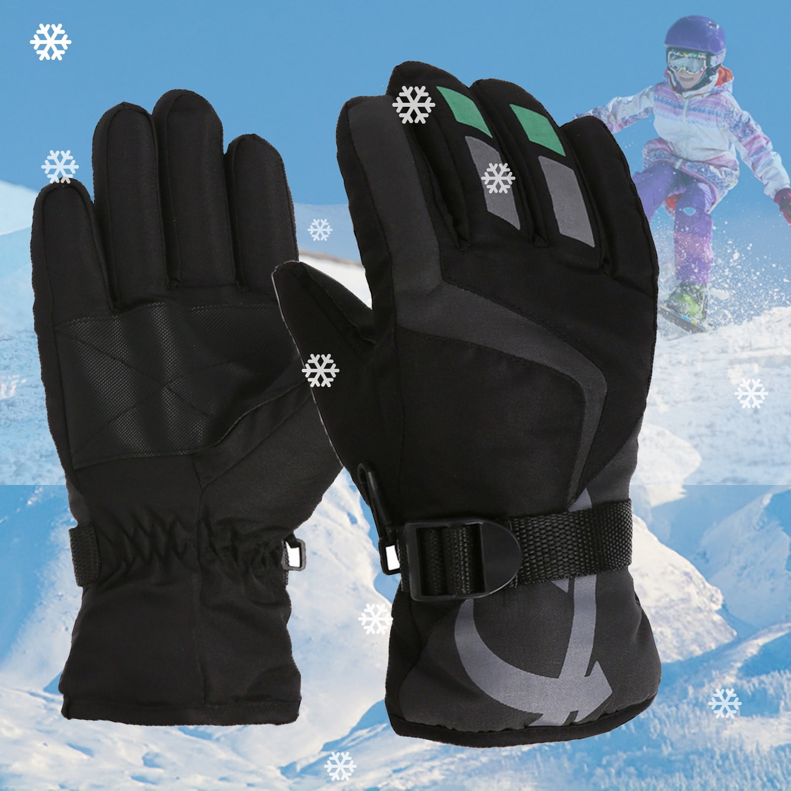 Click here for Eqwljwe Big Girls Ski Gloves Waterproof Winter Glo... prices