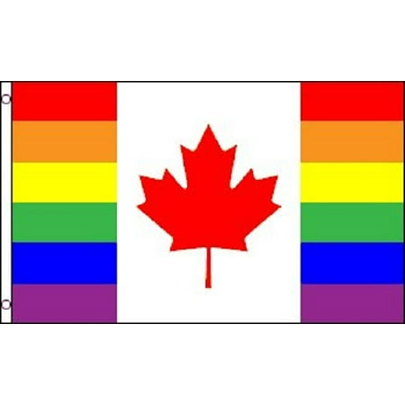 3x5 Canada Rainbow Flag Gay Pride Lesbian LGBT Event Banner Canadian ...