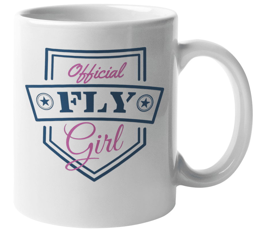 Official Fly Girl Cool Coffee & Tea Mug For A Flight Attendant, Aircrew ...