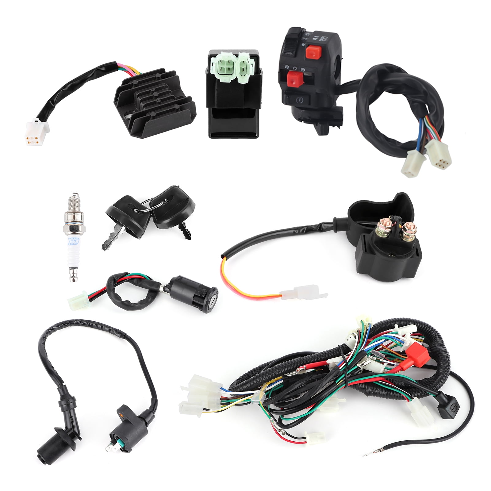Arnés de Cableado de Arranque de Motor ANGGREK Kit de Encendido para GY6 125cc 150cc | Walmart ...