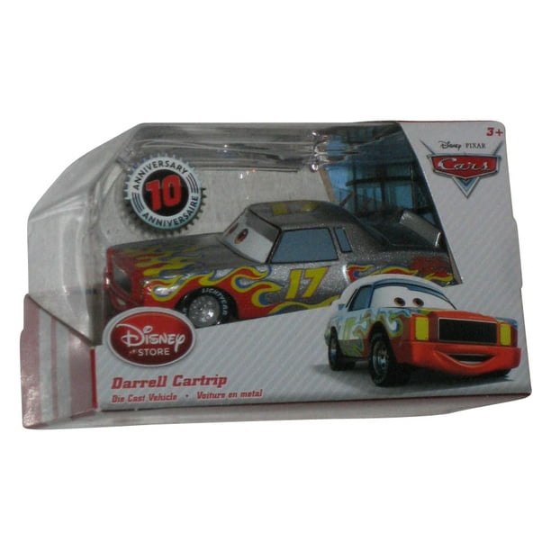 Disney Store Cars Movie 10th Anniversary Darrell Cartrip 1:43 Die-Cast ...