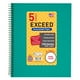 160 Count 5 Sub Teal Exceed Notebook, 10.5" x 8.5", Wide Ruled ...