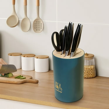 Holocky Knife Holder Kitchen Knife Storage Black Knife Block without ...
