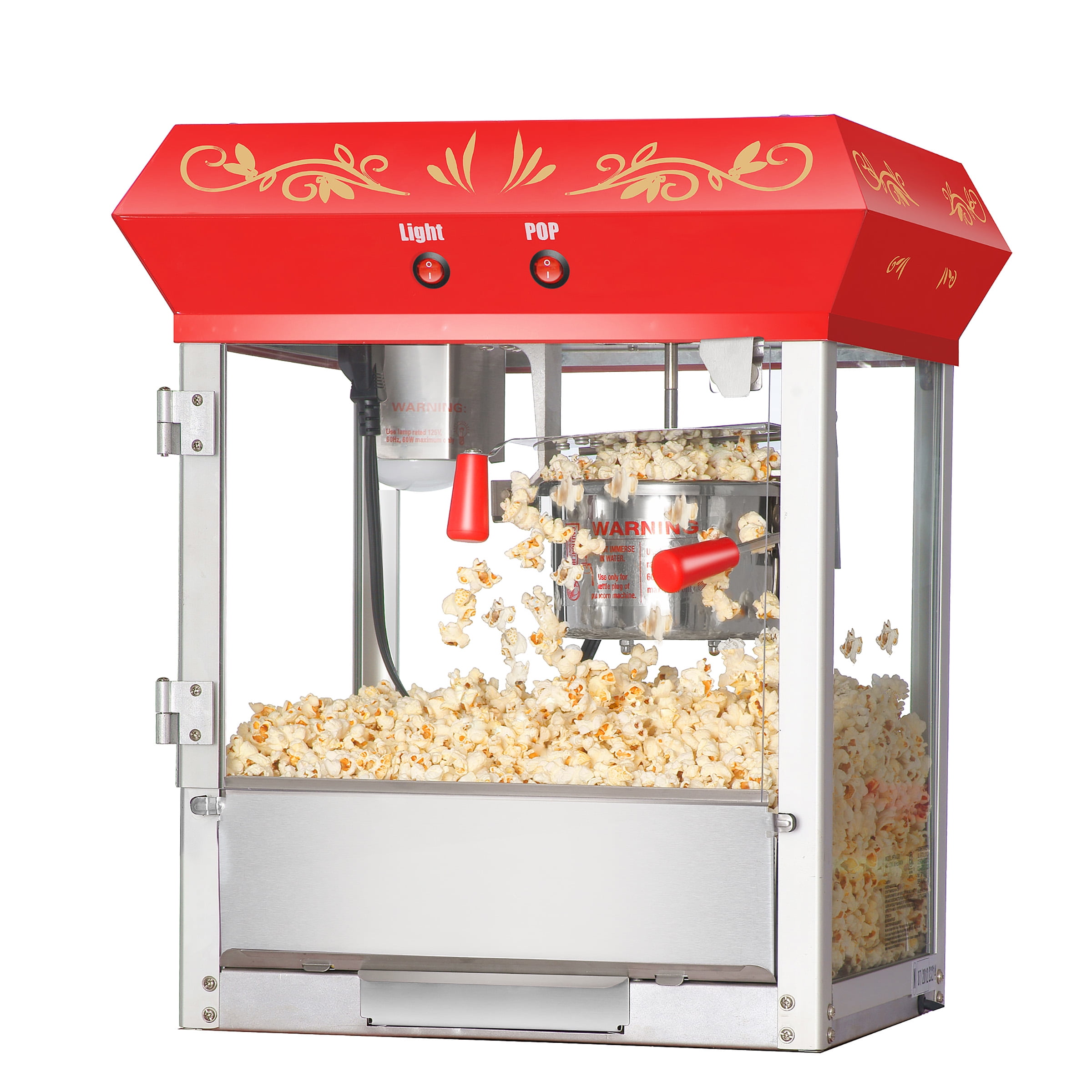 Great Northern Popcorn Foundation Top Popcorn Popper Machine (4 oz, Red ...