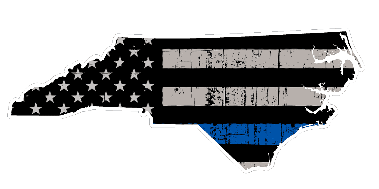 North Carolina State (U34) Thin Blue Line Vinyl Yeti Tumbler Decal ...