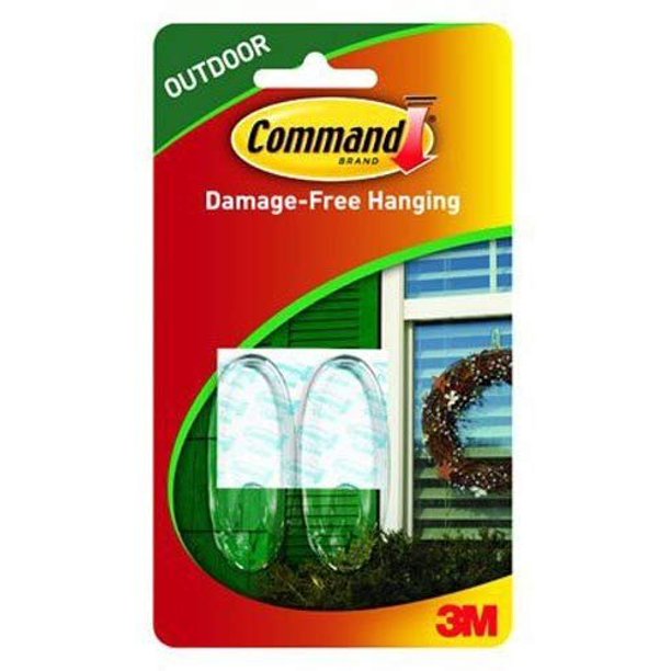 Command Outdoor Window Hooks, Medium, Clear, 4-Hooks (17091CLR-AWES ...