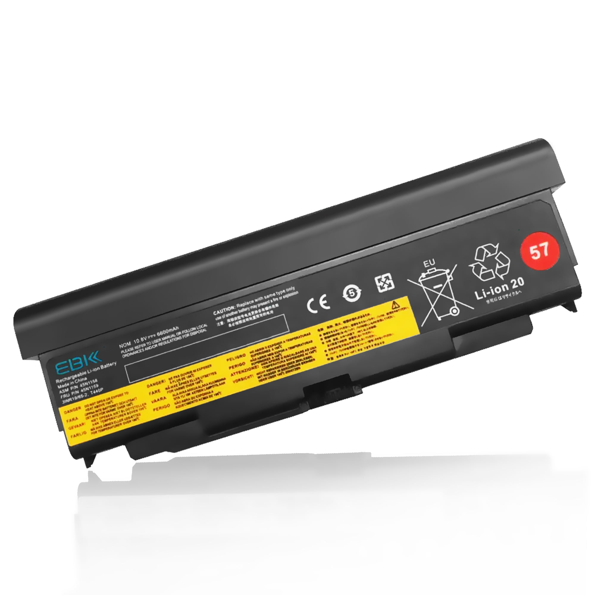 9 Cell 57++ （10.8V 84Wh）Replacement Battery for Lenovo ThinkPad T440P ...