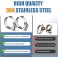 45PCS Hose Clamp Assortment Kit - Stainless Steel Hose Clamps with Worm ...