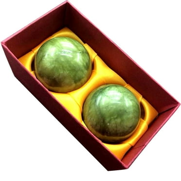 Blackish Jade Green Marble Stone Chinese Healthy Exercise Massage ...