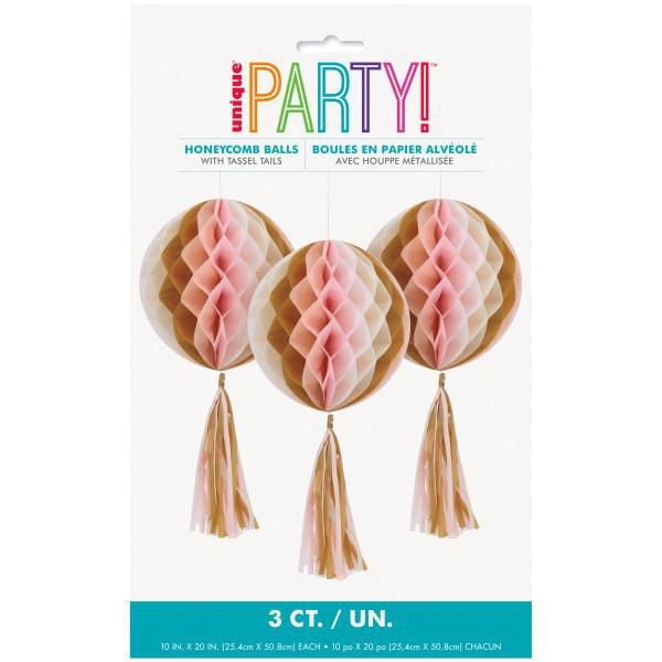 Click here for Unique Pretzels Pink Marble Honeycomb Tissue Hangi... prices