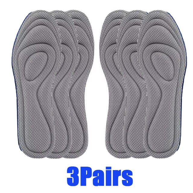 Memory Foam Insoles for Shoes Men Women Nano Antibacterial Massage ...