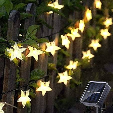 Outdoor Solar Star String Lights, 50LED 7M, Indoor and Outdoor, 8 ...