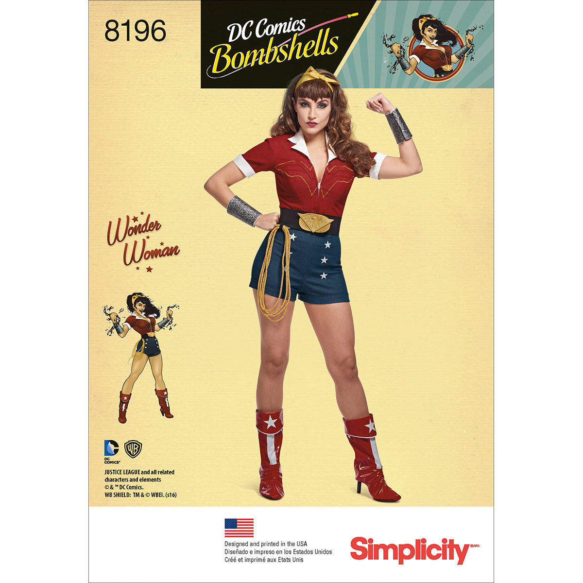Simplicity DC Bombshells Size 6-14 Wonder Woman Costume Pattern, 1 Each ...