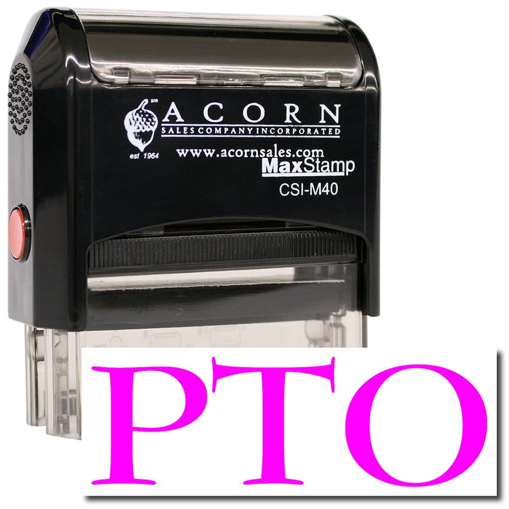 Large Self-Inking PTO Stamp with Mint Green Ink - Walmart.com