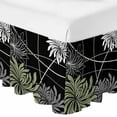 Bohemian Green Floral Bed Skirt California King Size 16 Inch Drop ...
