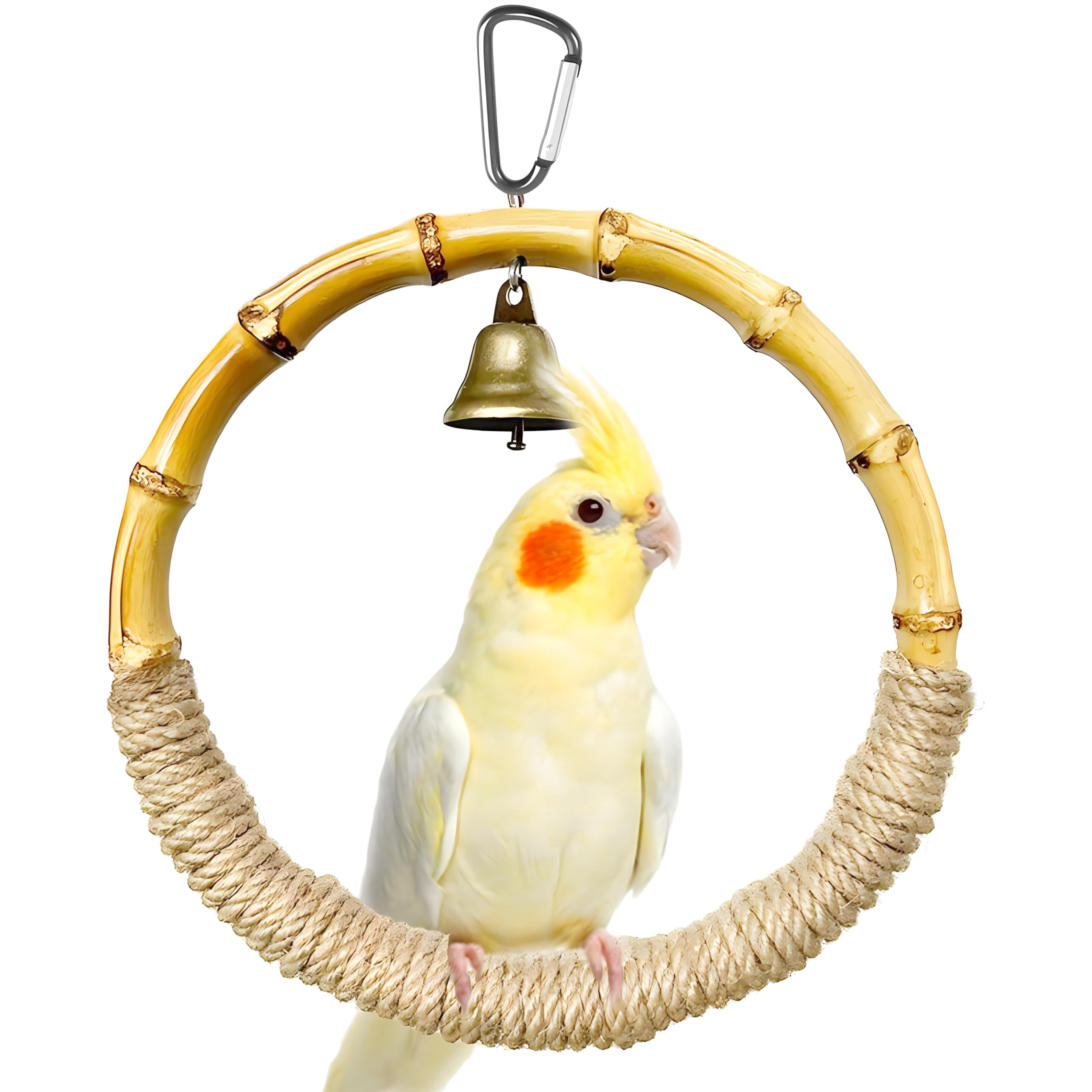 Bamboo Ring Swing with Bell for Small Birds - Walmart.ca