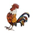 Large Metal Rooster Decoration Outdoor Garden Statue Metal Chicken ...
