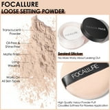 FOCALLURE Oil Control Loose Face Powder with Velour Powder Puff , Long ...