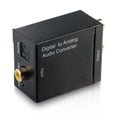 Digital Optical Coax to Analog RCA Audio Converter Adapter with Fiber ...