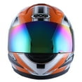 WOW Motorcycle Adult Full Face Helmet HJMCLS Racing Star Orange ...