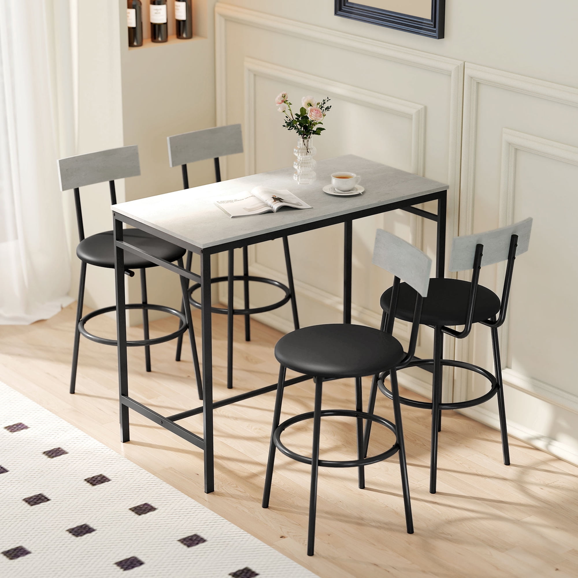 Click here for Homcom 5-Piece Counter Height Bar Table Set Dining... prices