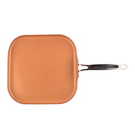 Original Copper Pan Non-Stick Square Griddle Pan, 11? - Walmart.com ...