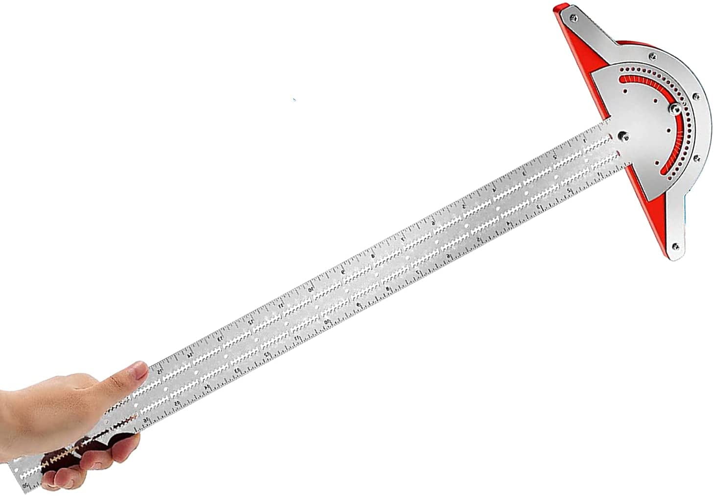 Woodworkers Edge Rule, Adjustable Protractor Angle Finder, T Square ...