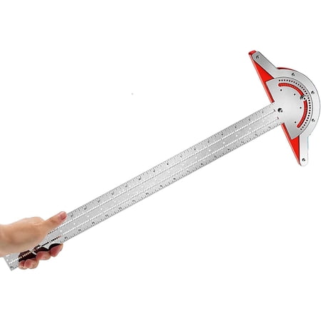 HEIBINWoodworkers Edge Rule, Adjustable Protractor Angle Finder, T ...