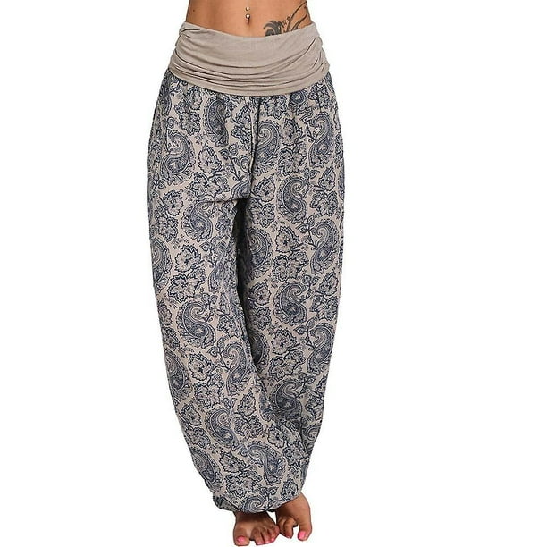 Women Casual Baggy Gypsy Hippie Boho Yoga Pants Harem Trousers Bloomers ...