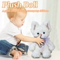 Curly Cat Plush Toy Soft Stuffed Animal Hugging Pillow with PP Cotton ...