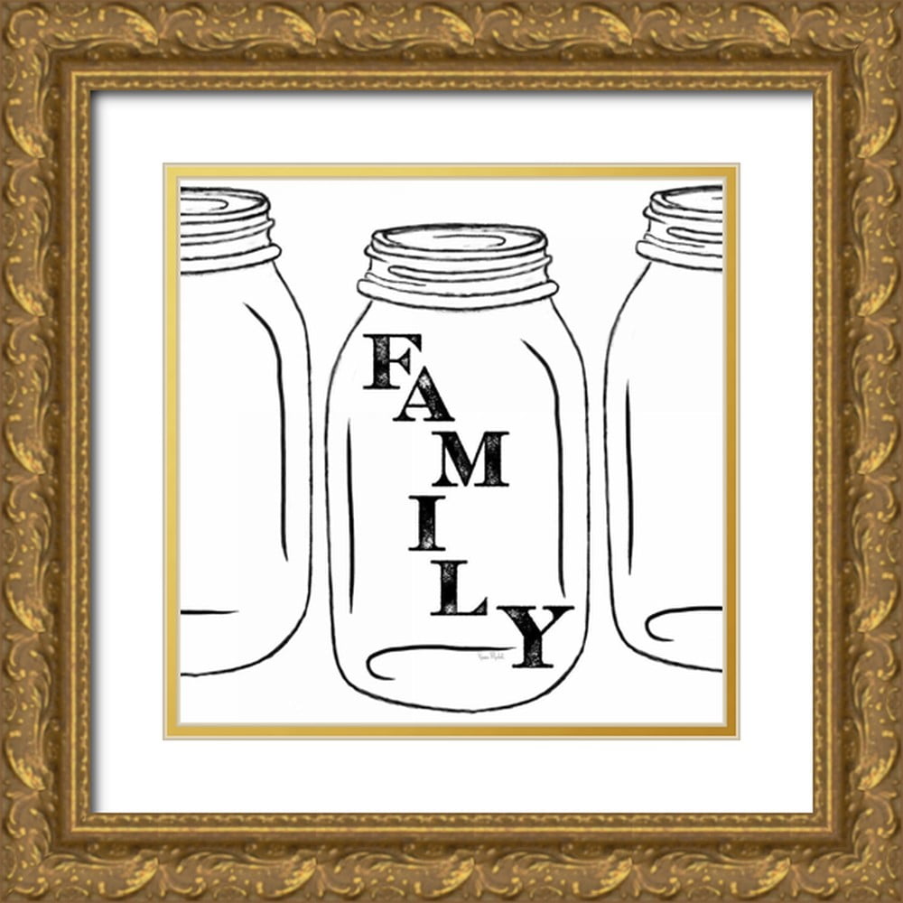 Murdock, Ramona 15x15 Gold Ornate Wood Framed with Double Matting ...