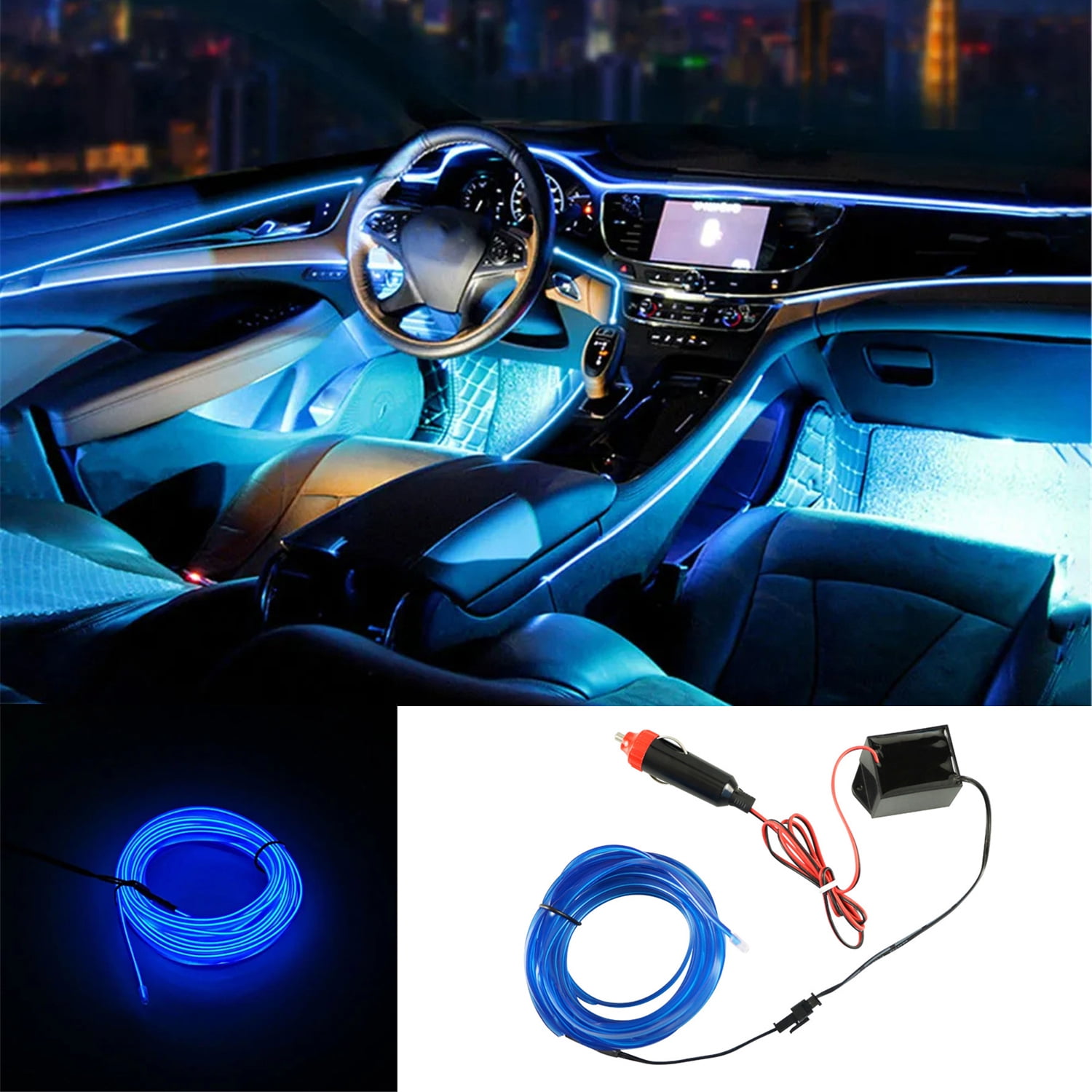 Pepisky Car Led Decorative Atmosphere Light  Interior Atmosphere Light Strip  Cold 16