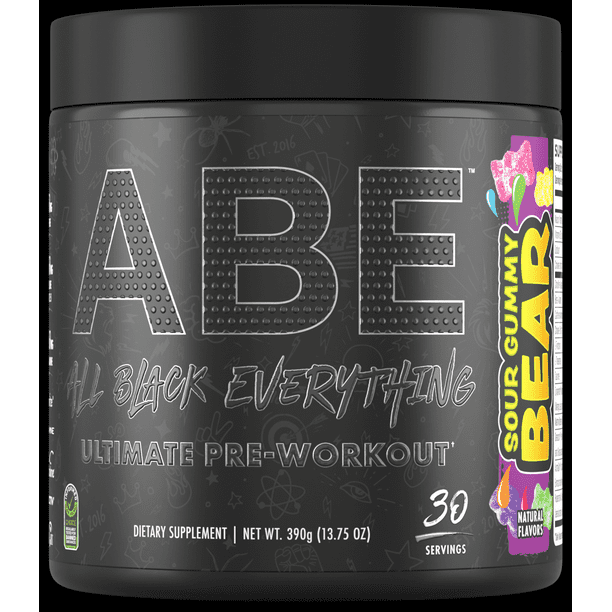 ABE: Ultimate Pre-Workout, 30 Servings, Sour Gummy Bear Flavor ...