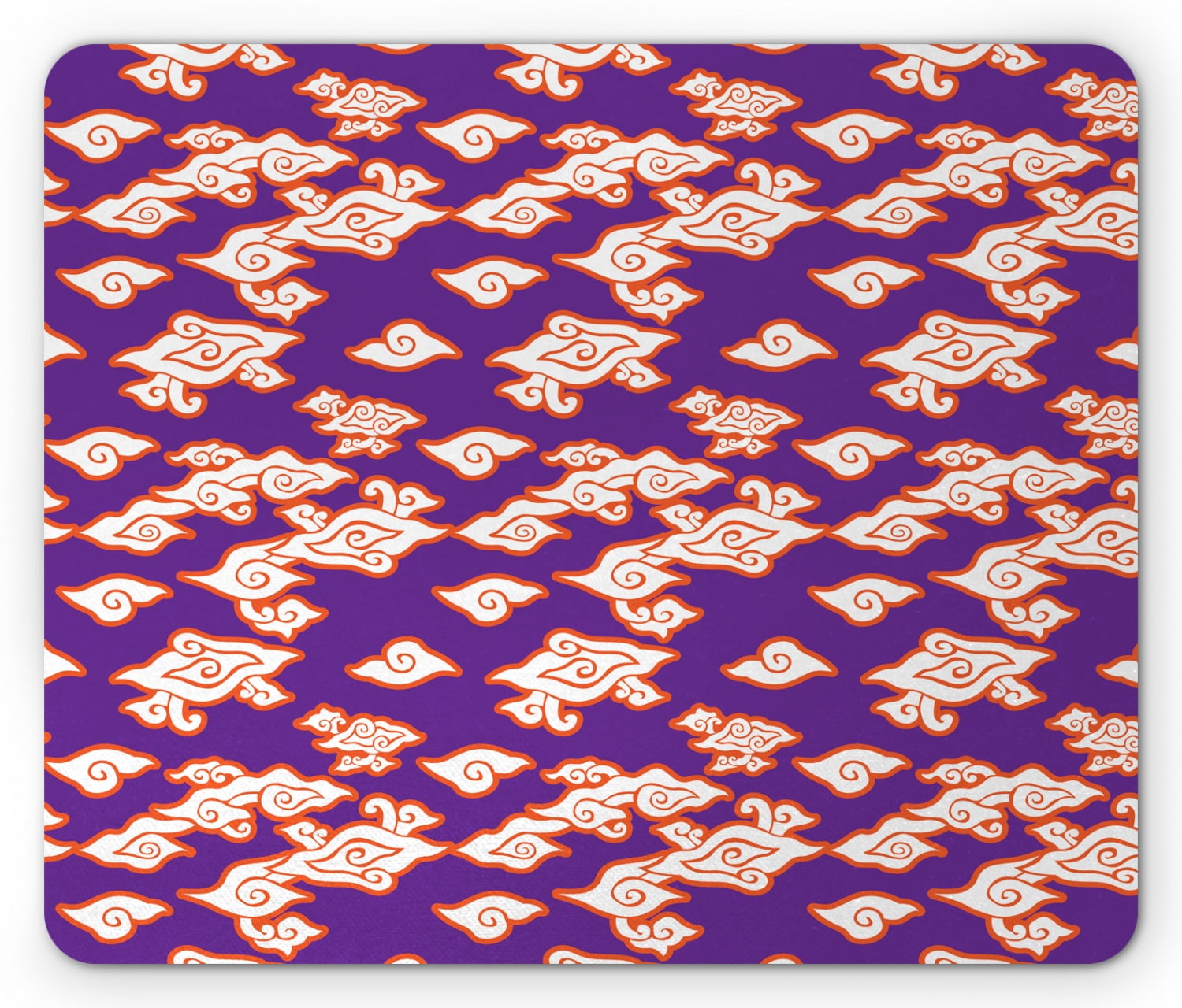 Asian Mouse Pad, Indonesian Batik with Abstract Swirl Shapes Bohemian ...