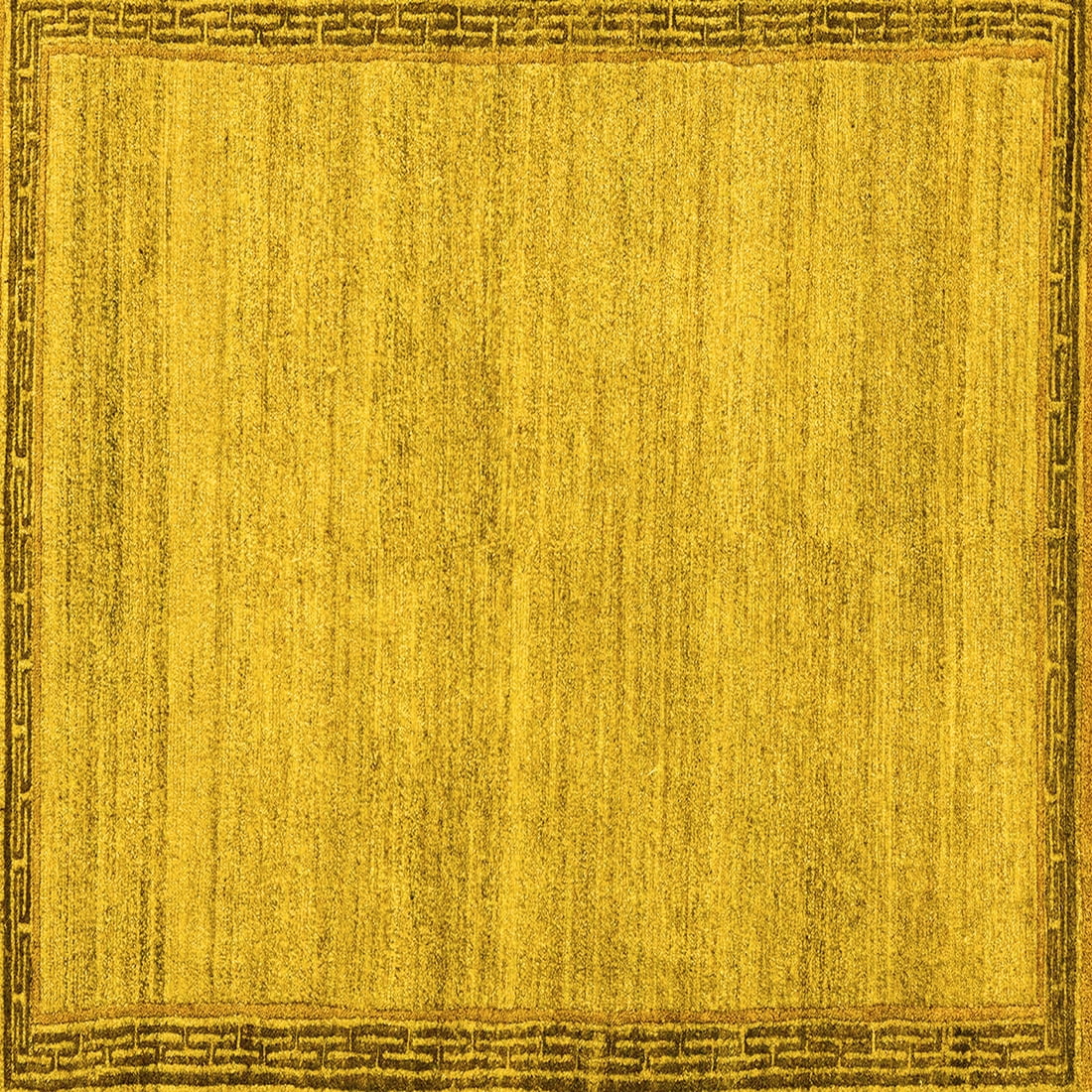 Ahgly Company Indoor Square Abstract Yellow Modern Area Rugs, 8' Square ...