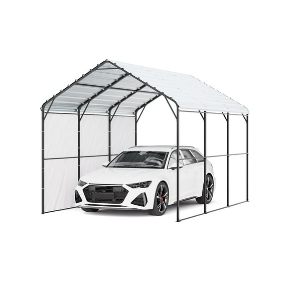 Heavy Duty Metal Carport, 10' x 15' Outdoor Carport with Galvanized ...
