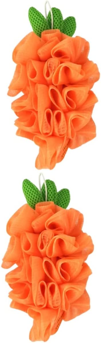 2pcs Loofah Balls Sponge Mesh Bath Wash Cute Shower Funny Exfoliating ...