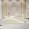 Customized Salon Reception Desk Minimalist Modern L-corner Reception ...