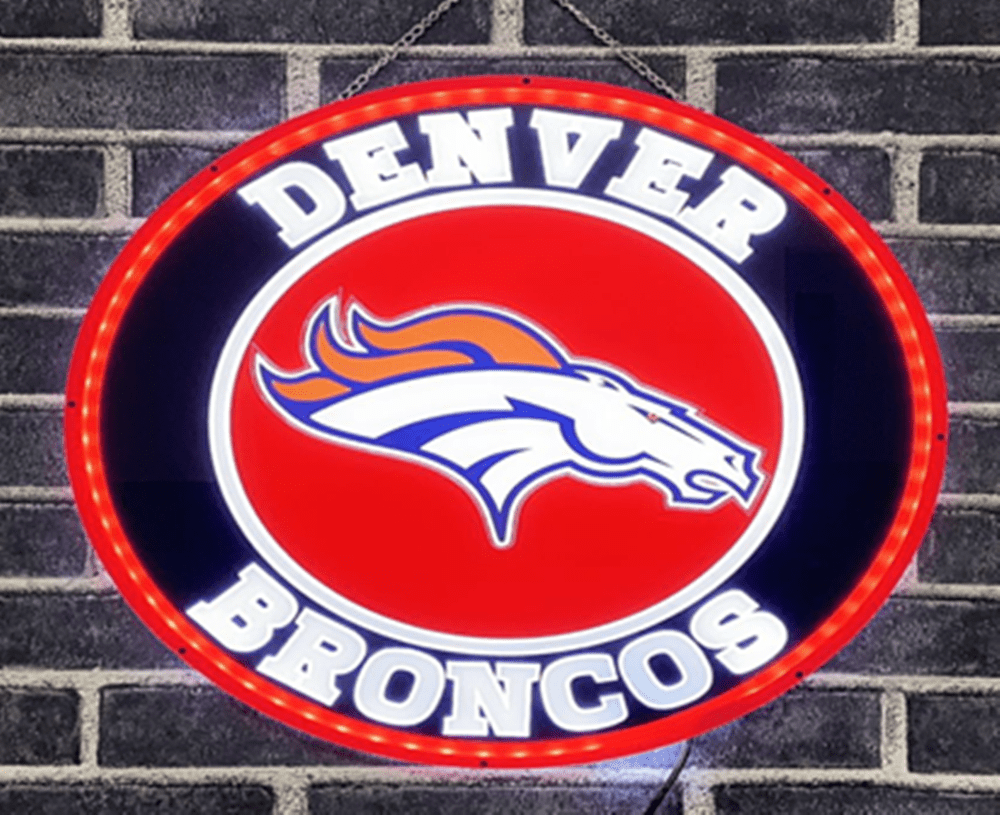 Queen Sense 16" For Denvers Sports Team Broncos 3D LED Sign Light Vivid ...